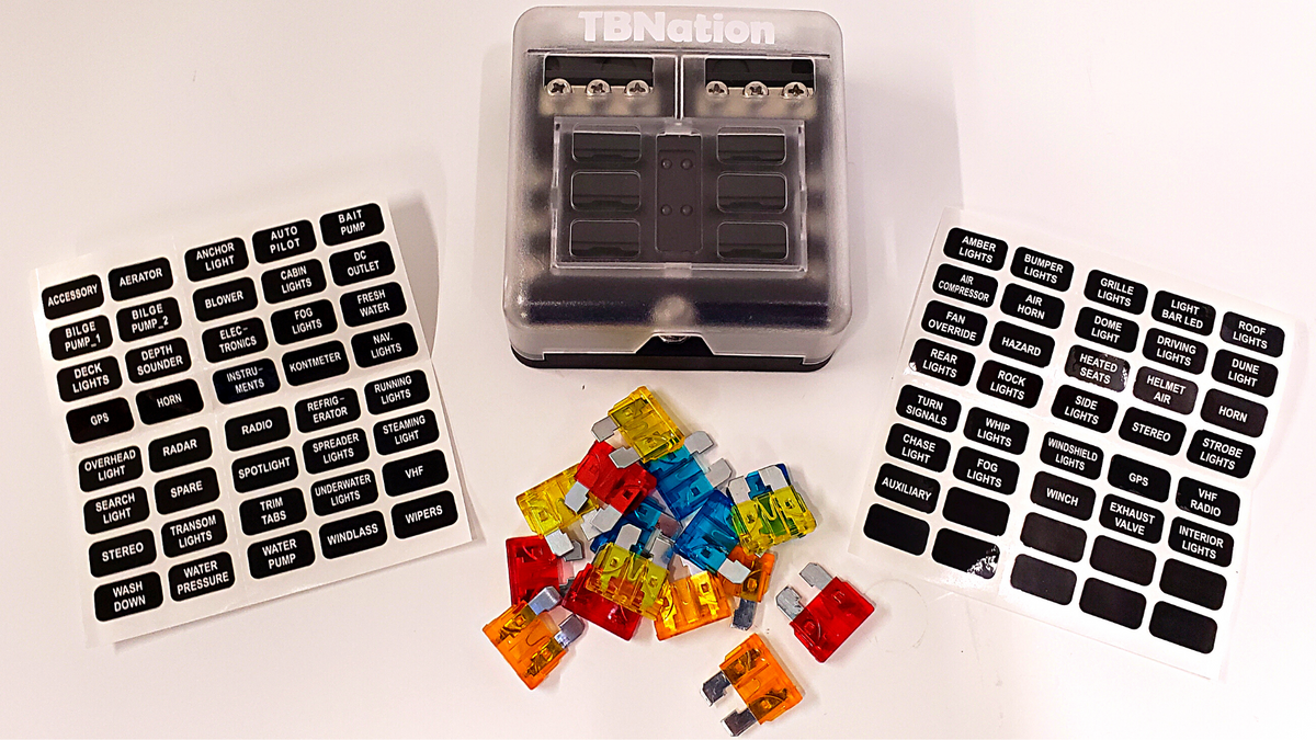 TBN Official Fuse Block w/ negative busbar combo | 6- way